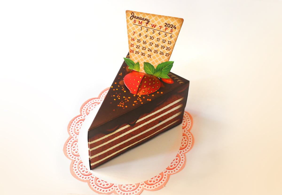 Cake Desk Calendar 2024 - DIY Paper Craft Kit – Sky Goodies