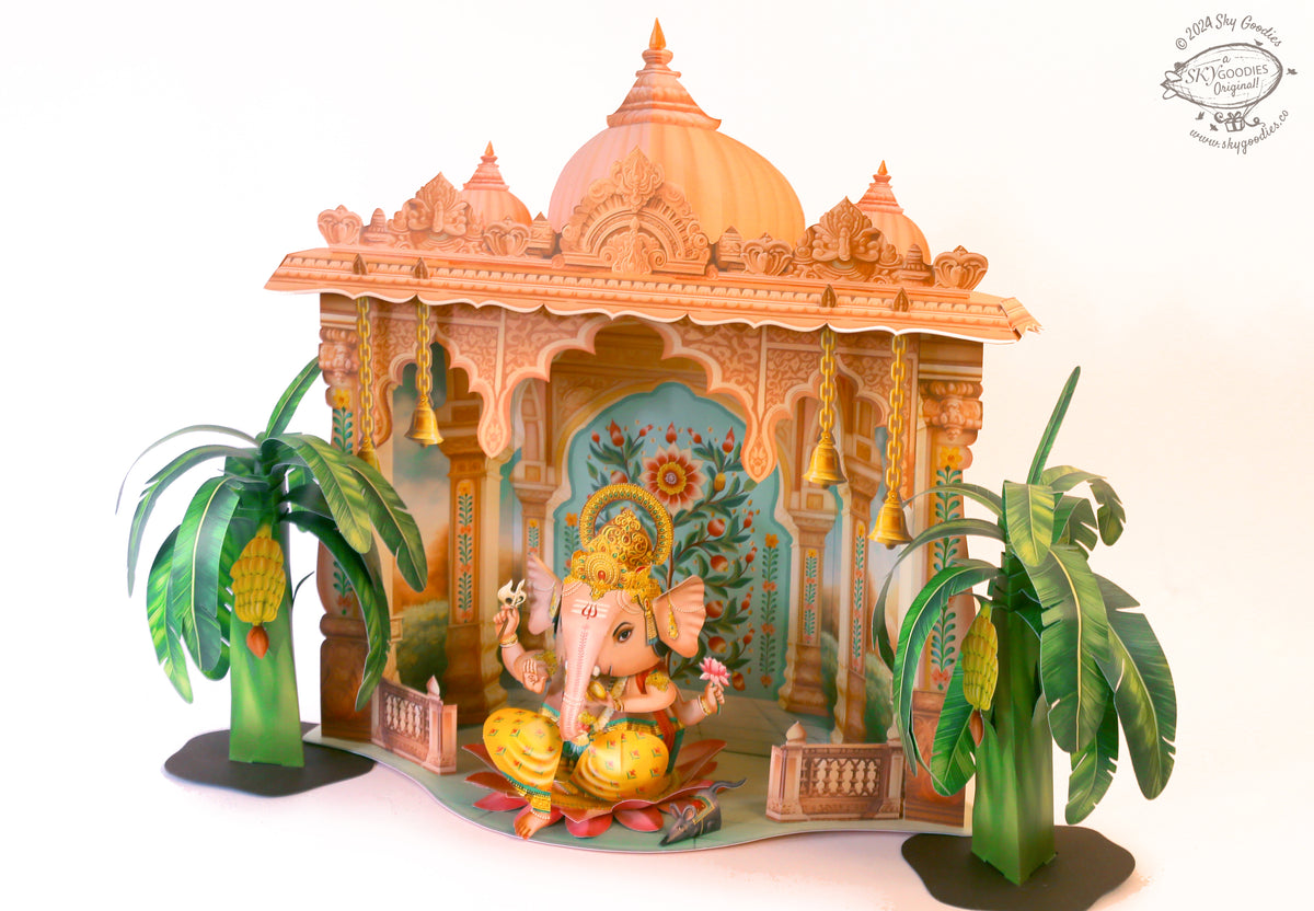 Mandir DIY Paper Craft Kit - Home Temple Decor Makhar – Sky Goodies
