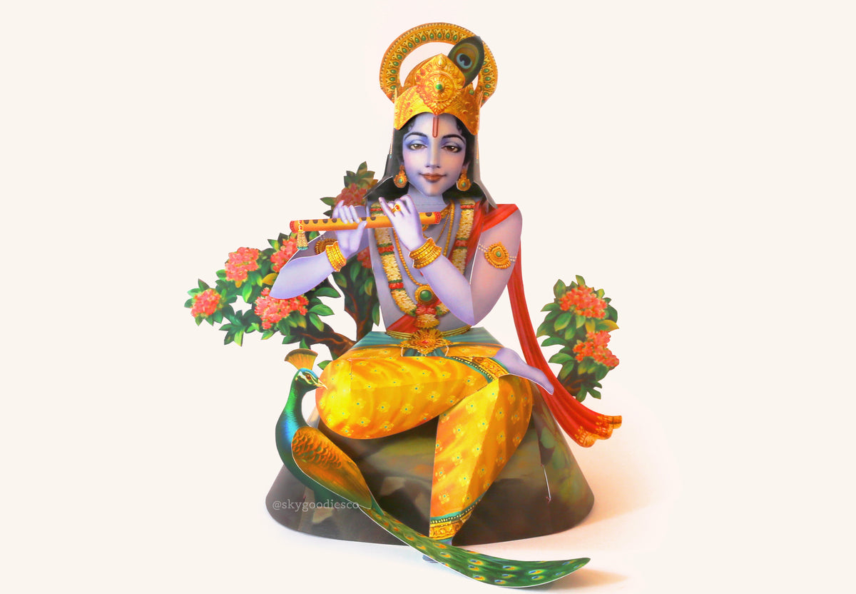 Krishna DIY Paper Craft Kit: Eco-friendly Krishna idol – Sky Goodies