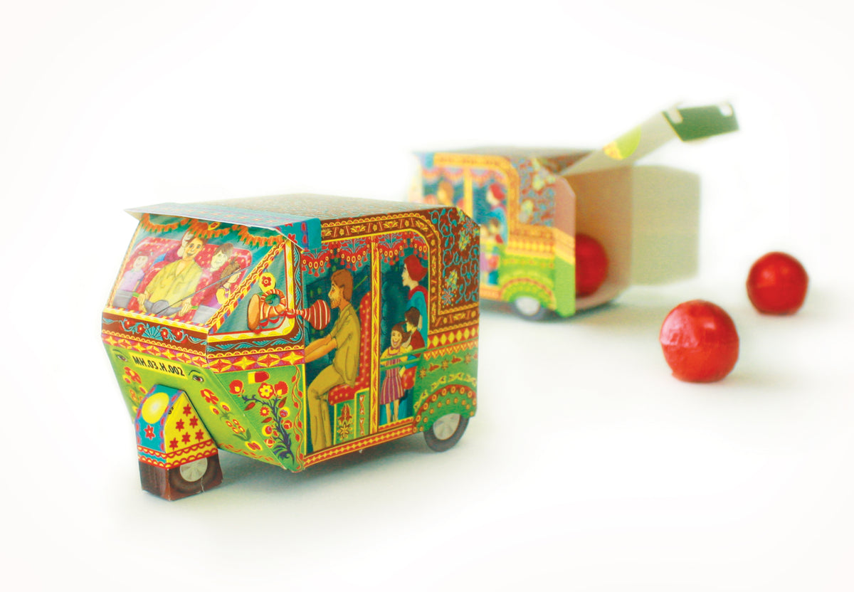 Auto Rickshaw Model Paper Craft Kit - Easy Assembly – Sky Goodies