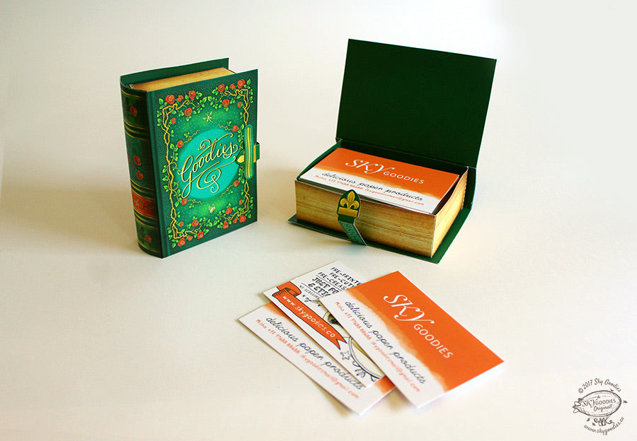 Mini Book Box: Green Design - DIY Paper Craft Kit – Sky Goodies
