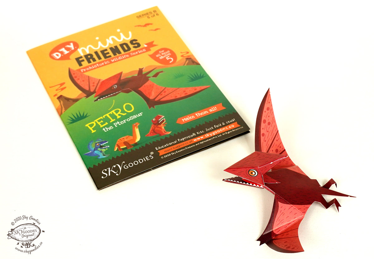 Mini Pterosaur DIY Dinosaur Paper Craft Kit – Sky Goodies