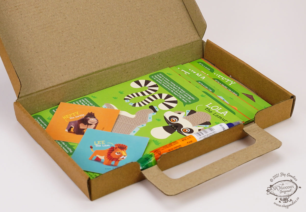 BOX SET 2: Set of 6 DIY Mini Endangered Animals Paper Craft Kits – Sky ...